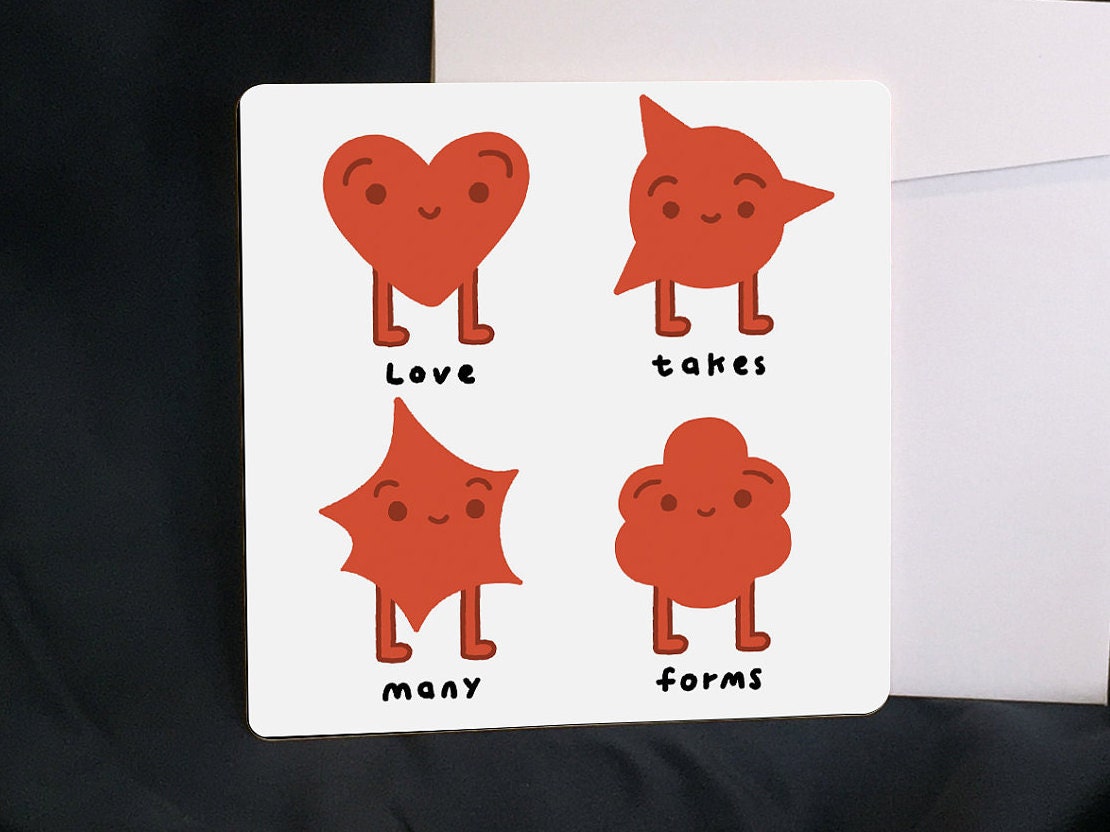 Love Takes Many Forms - Affirmation Postcards - Positive Postcards ...