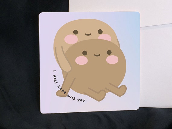 I feel safe with you Affirmation Postcards Positive | Etsy