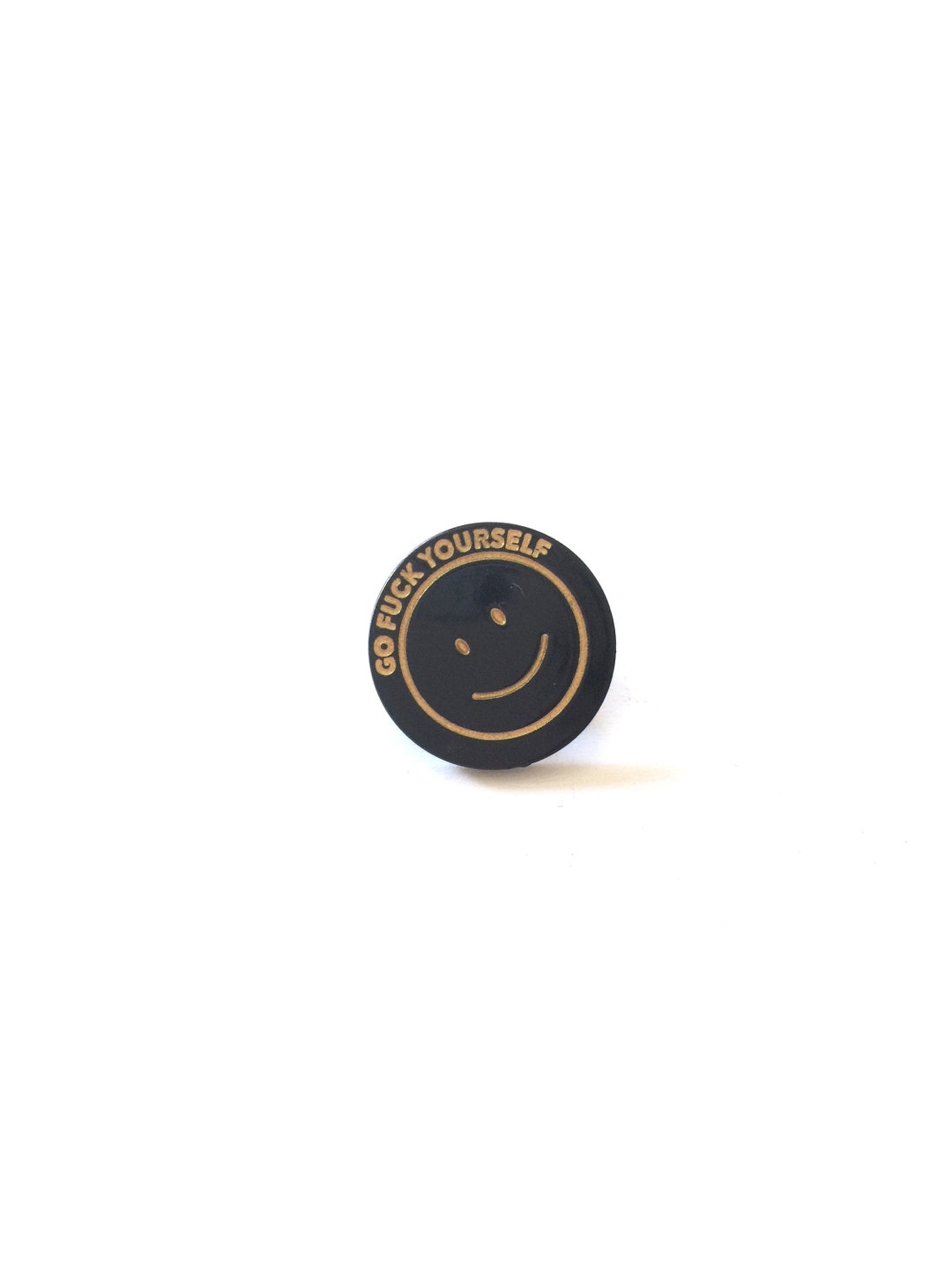 Smiley Face Hard Enamel Pin - Etsy