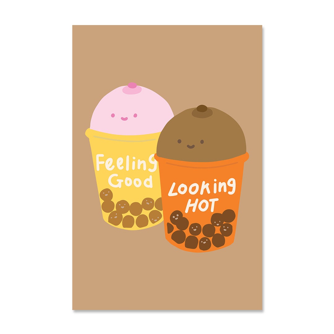Double Boba Double Happiness Print - Etsy