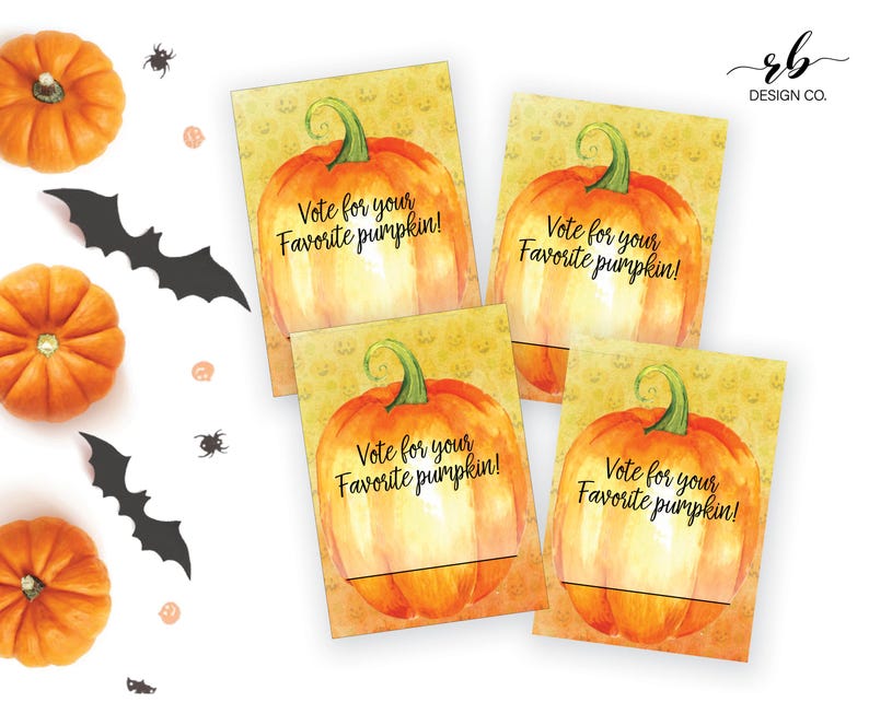 Pumpkin Carving Voting Cards | Printable Halloween Activity | Fall ...