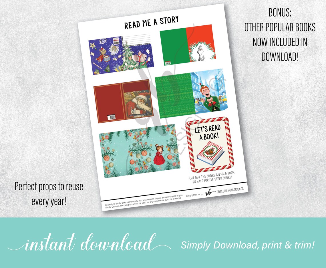 Elf Mini Books Printable | Read Me a Story Elf Setup | Tiny Christmas ...