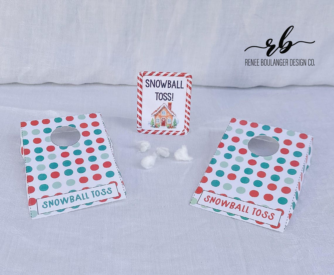 Elf Snowball Toss Game Printable | Christmas Elf Activity for Kids ...