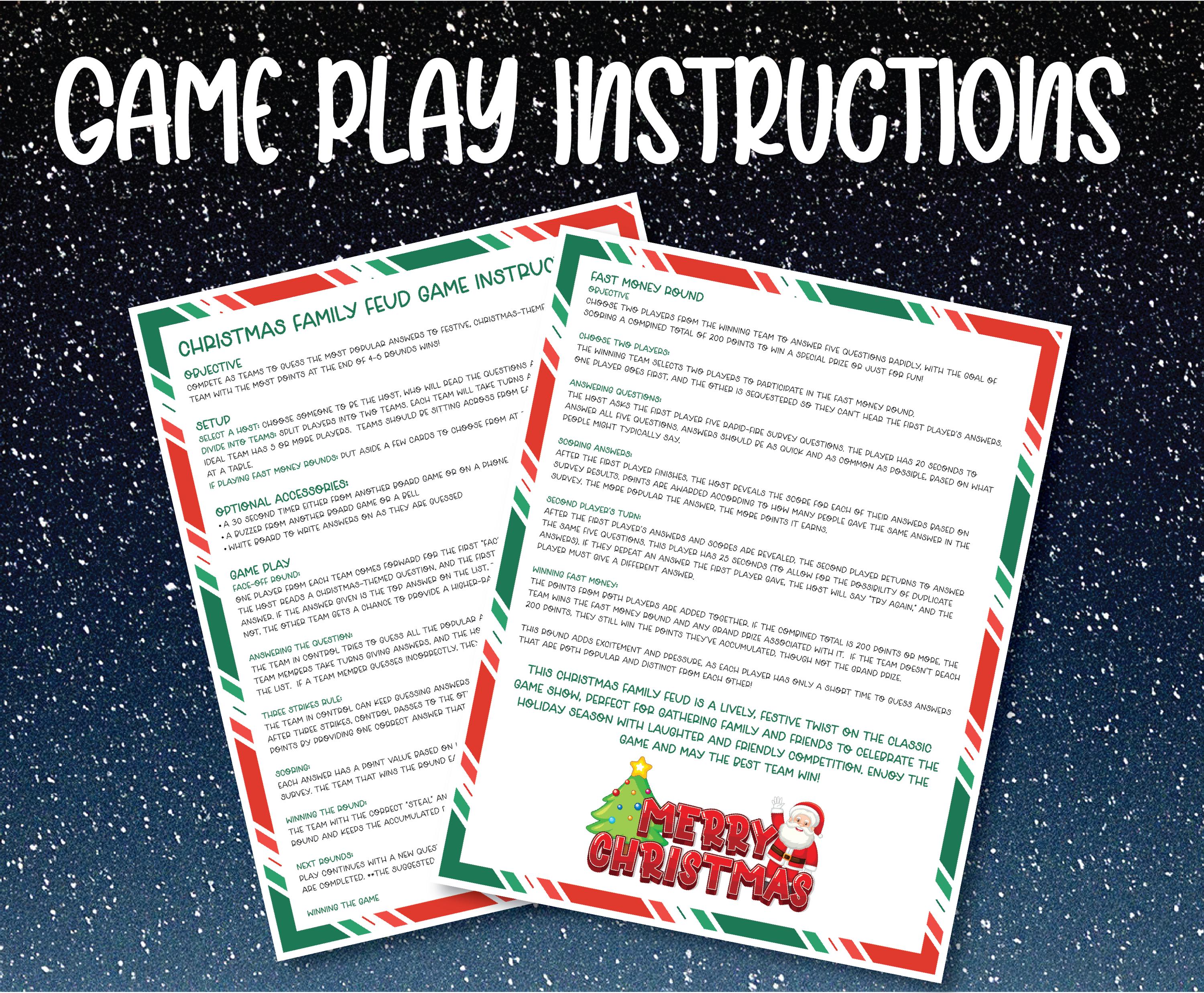 Christmas Party Trivia Game | Holiday Survey Game | Printable Family ...