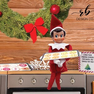 Elf-sized Cookie Props, Printable Elf on the Shelf Baking Cookies ...