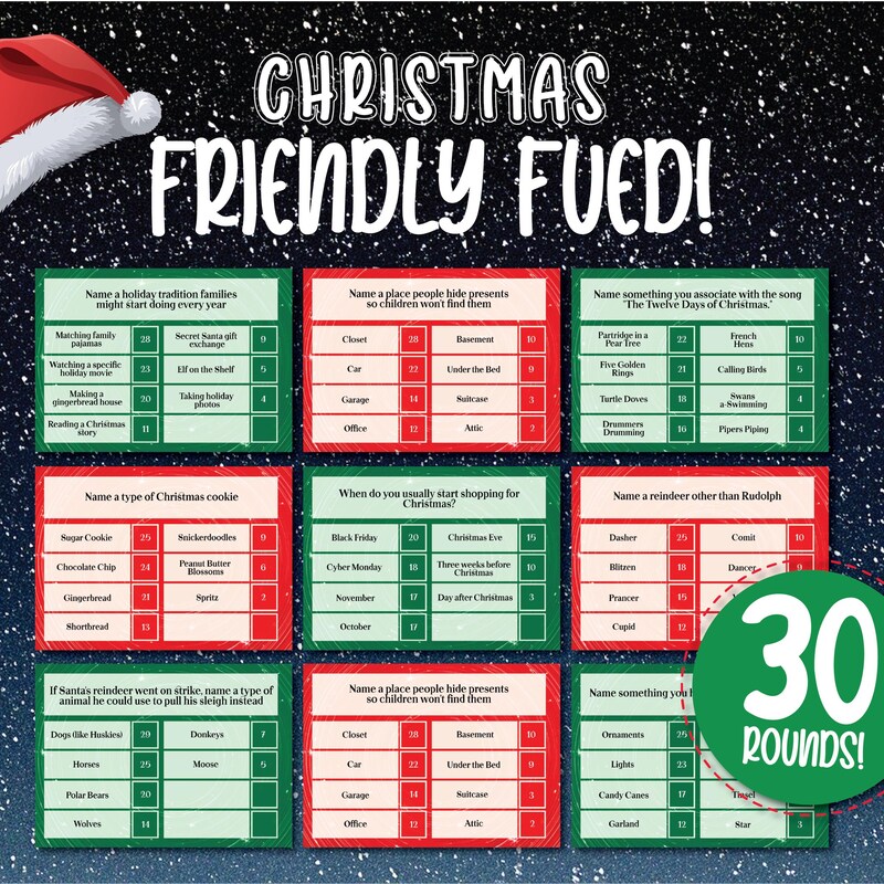 Christmas Family Feud - Etsy