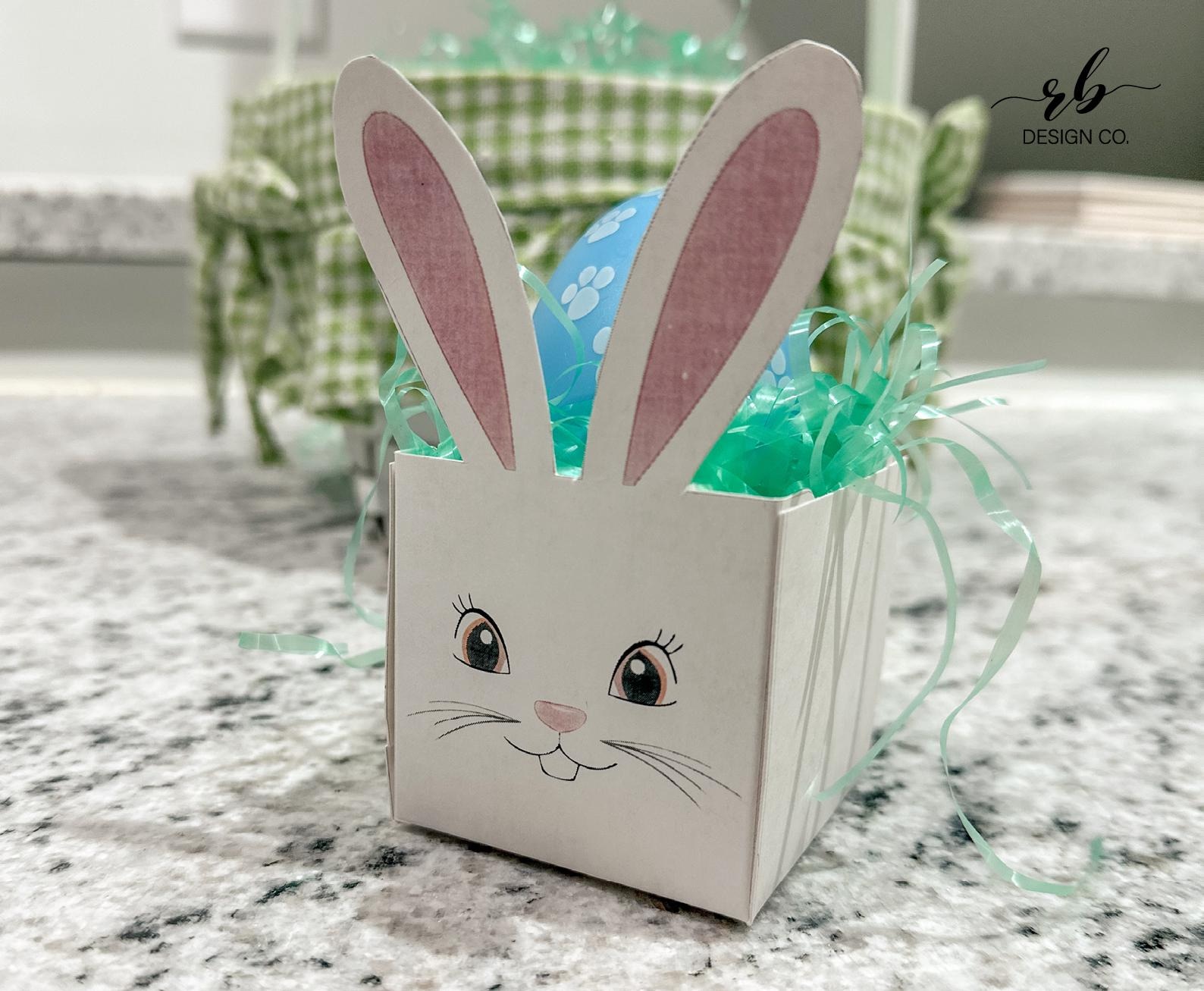 Printable Easter Bunny Basket Template | DIY Easter Basket | Instant ...