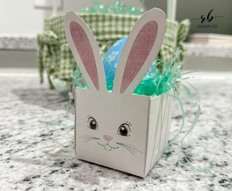 Printable Easter Bunny Basket Template | DIY Easter Basket | Instant ...