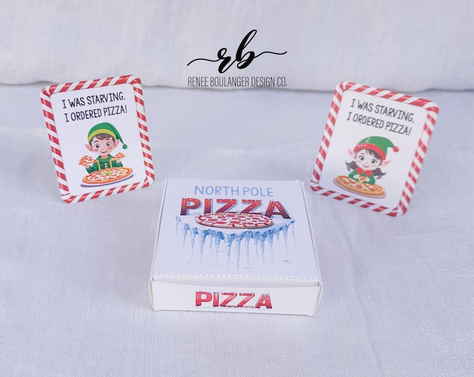 Printable Elf Pizza Party Props, Elf Pizza Night Scene, Christmas Elf ...