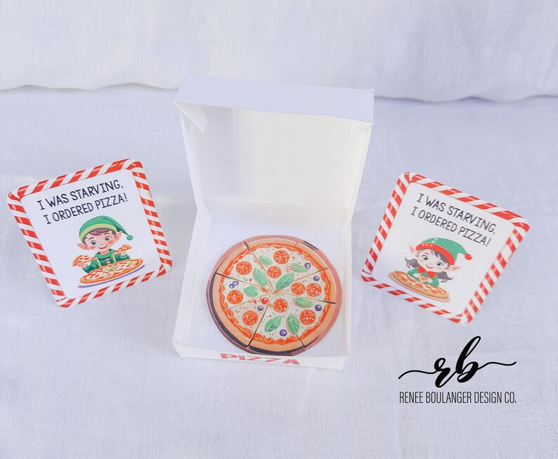 Elf Pizza Night Printable Set | DIY Elf Activity for Kids | Mini Pizza ...