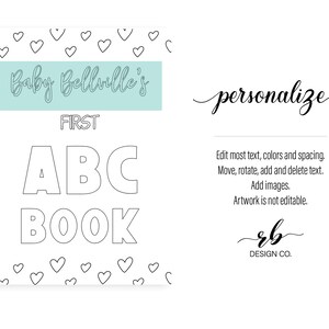 Blank Alphabet Book, Baby's First ABC Book, Baby's First Book, Coloring ...