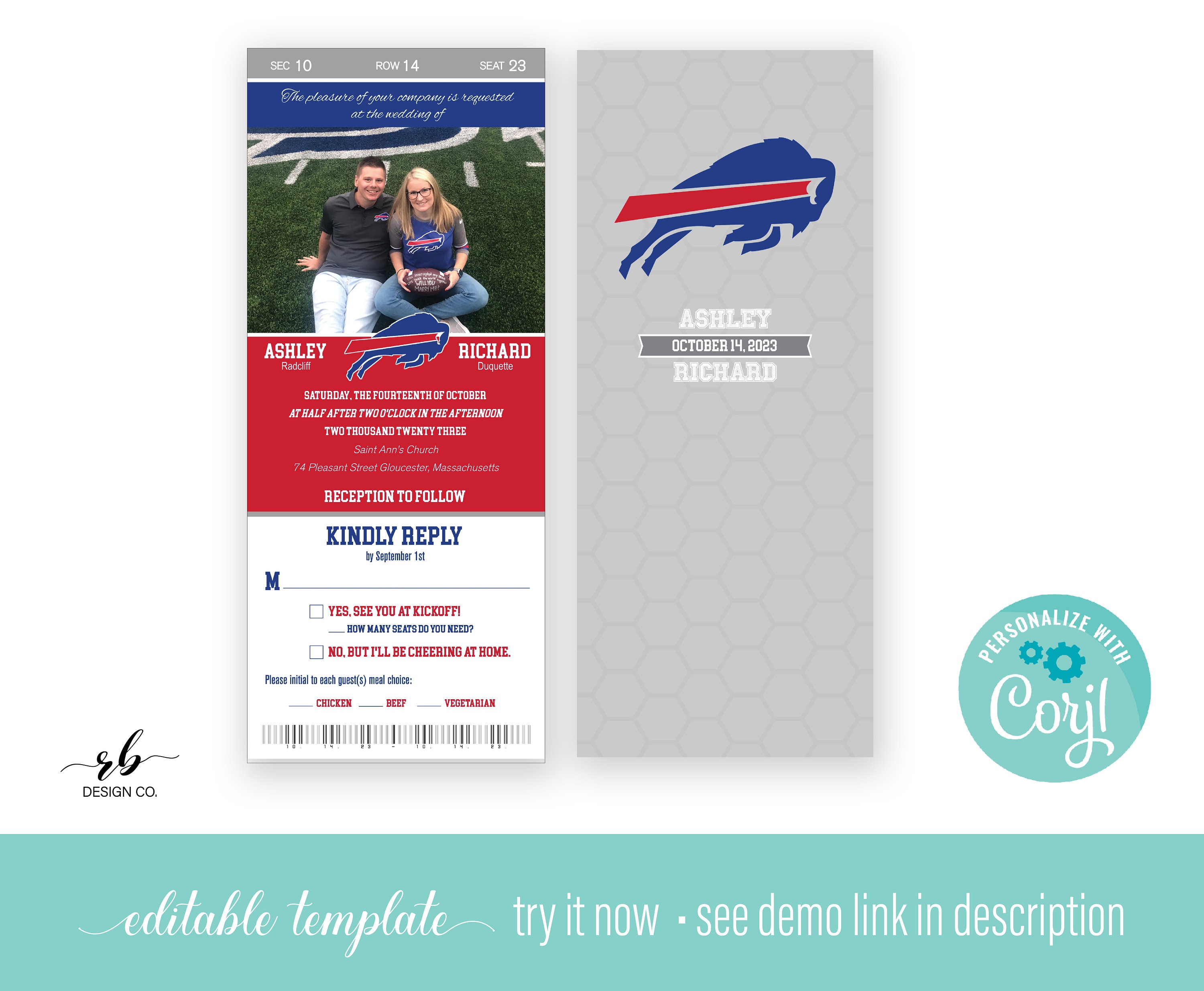 Football Invitation, Choose Your Team, Rival Team, Football Custom ...