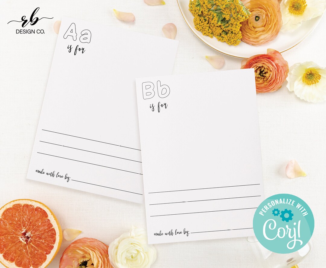 Blank Alphabet Book, Baby's First ABC Book, Baby's First Book, Coloring ...