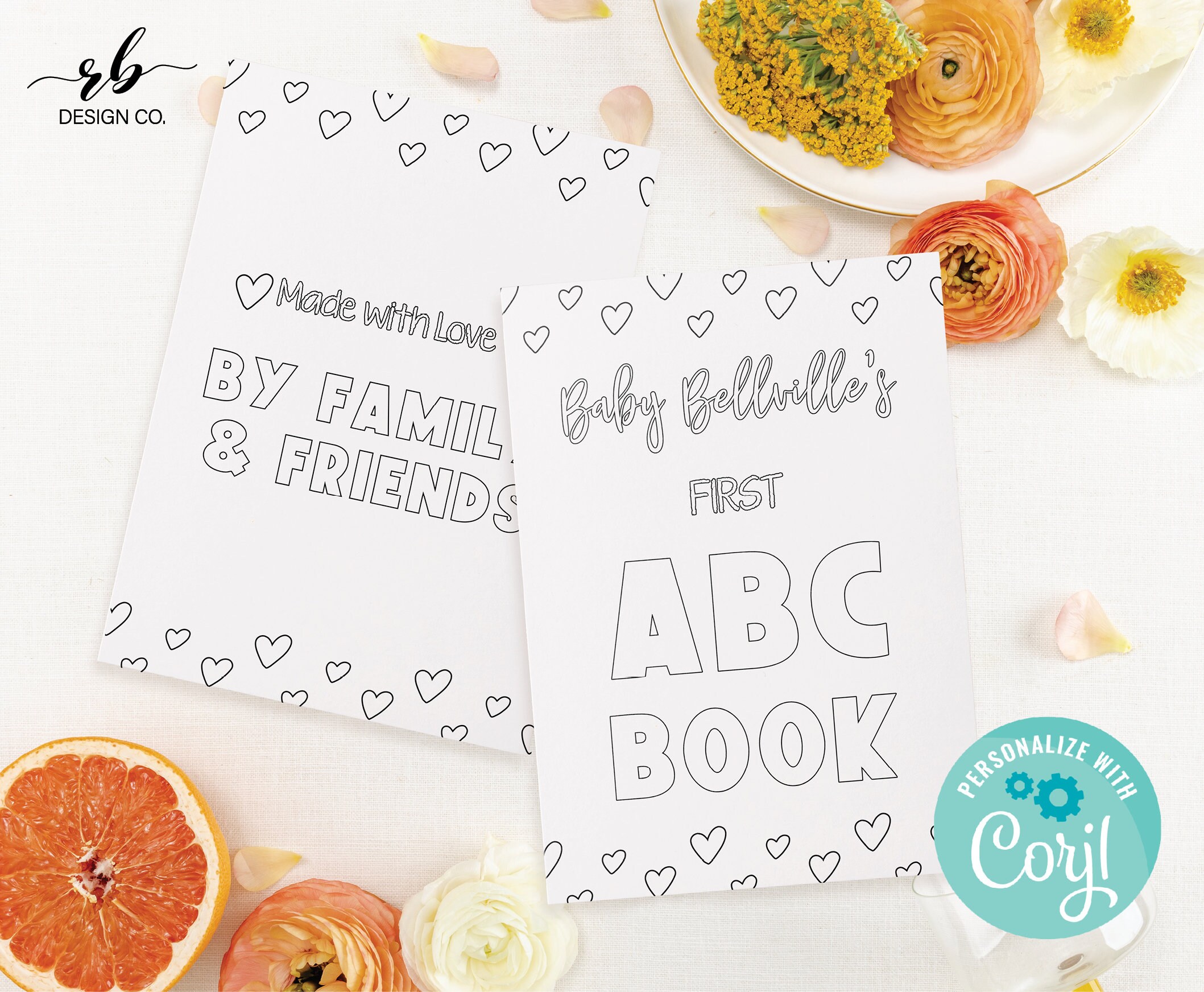 Blank Alphabet Book, Baby's First ABC Book, Baby's First Book, Coloring ...