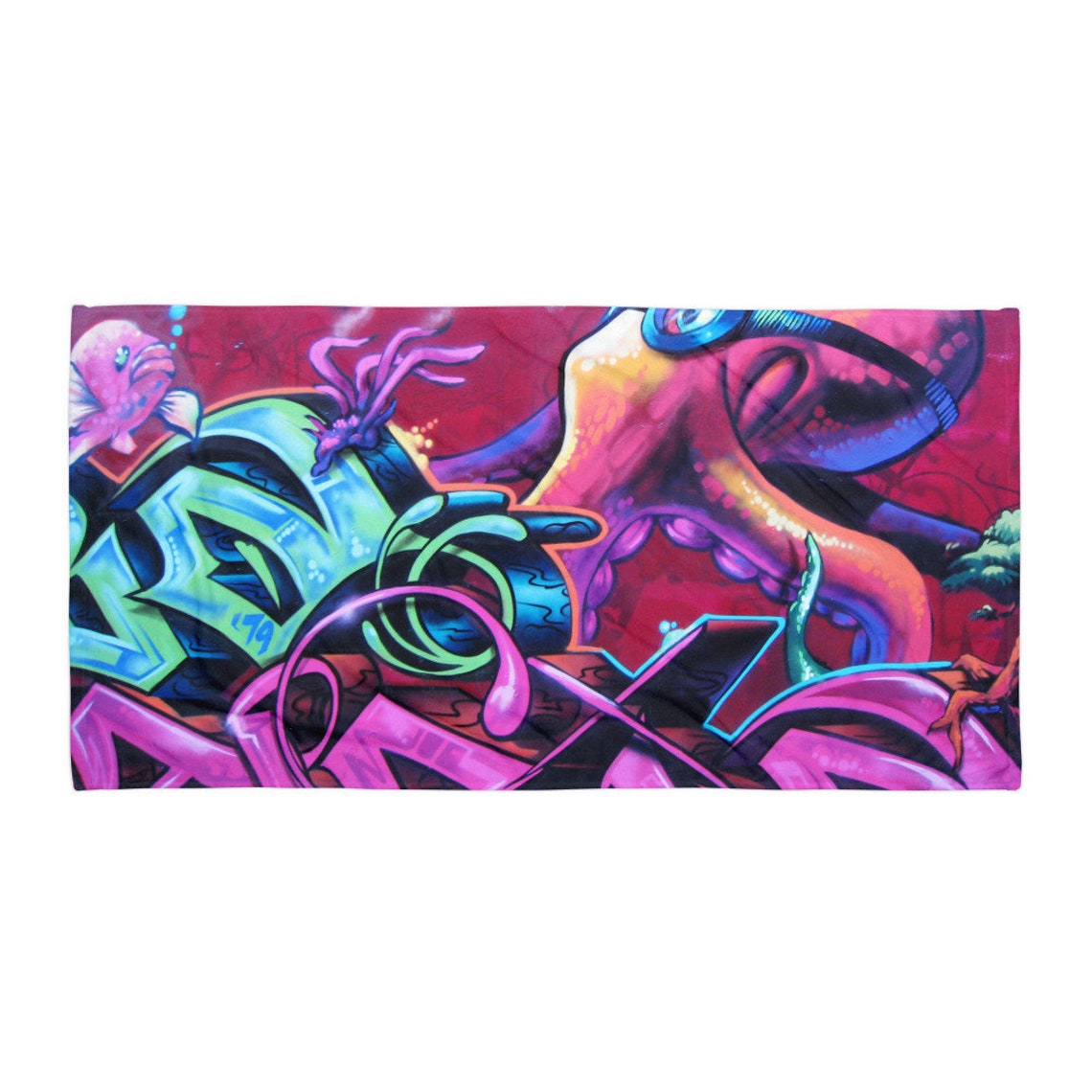 Purple Graffiti Towel Ocean Graffiti Street Graffiti - Etsy