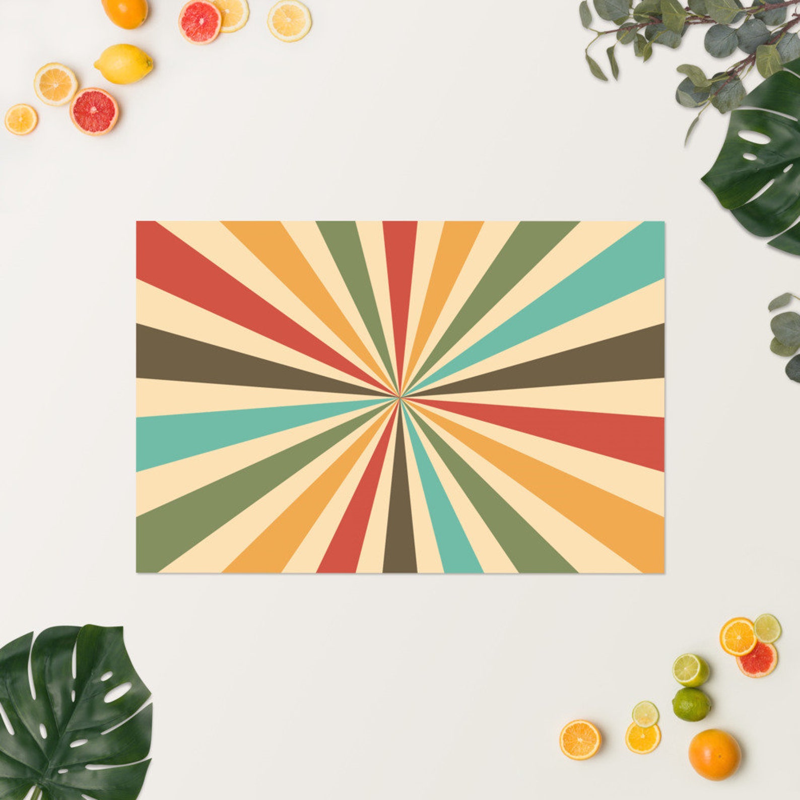 Retro Lines Poster Retro Burst Lines Vintage Lines Pattern - Etsy