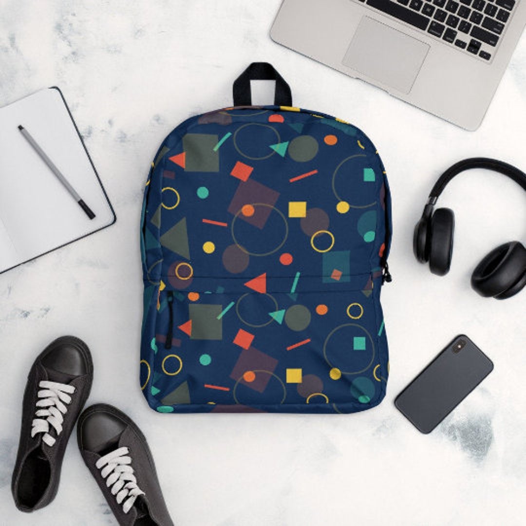 Retro 90s Pattern Backpack 90s Backpack Retro Pattern Water Resistant ...