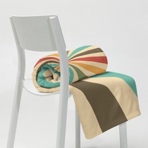 Retro Stripes Burst Blanket Vintage Colors Burst Lines Throw Blanket ...