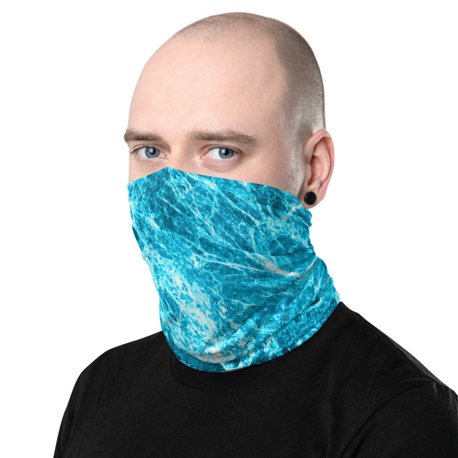 Blue Face Mask Cloth Facial Covering Cute Face Mask Blue Face - Etsy