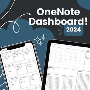 Onenote Yearly Dashboard & Monthly Planner (2024) - Etsy