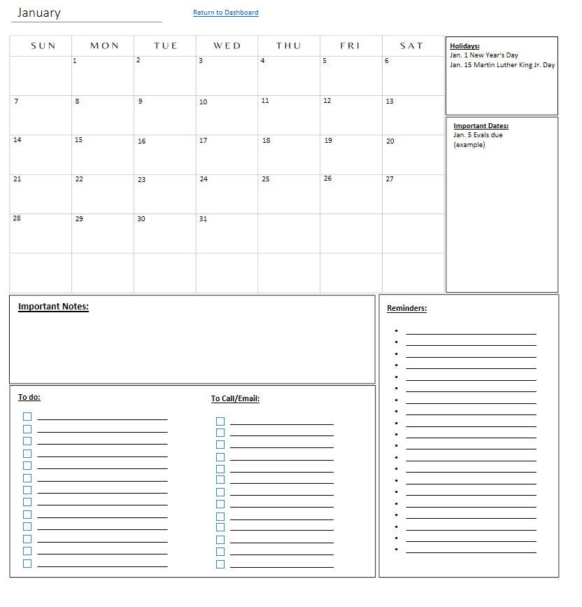 Onenote Yearly Dashboard & Monthly Planner (2024) - Etsy