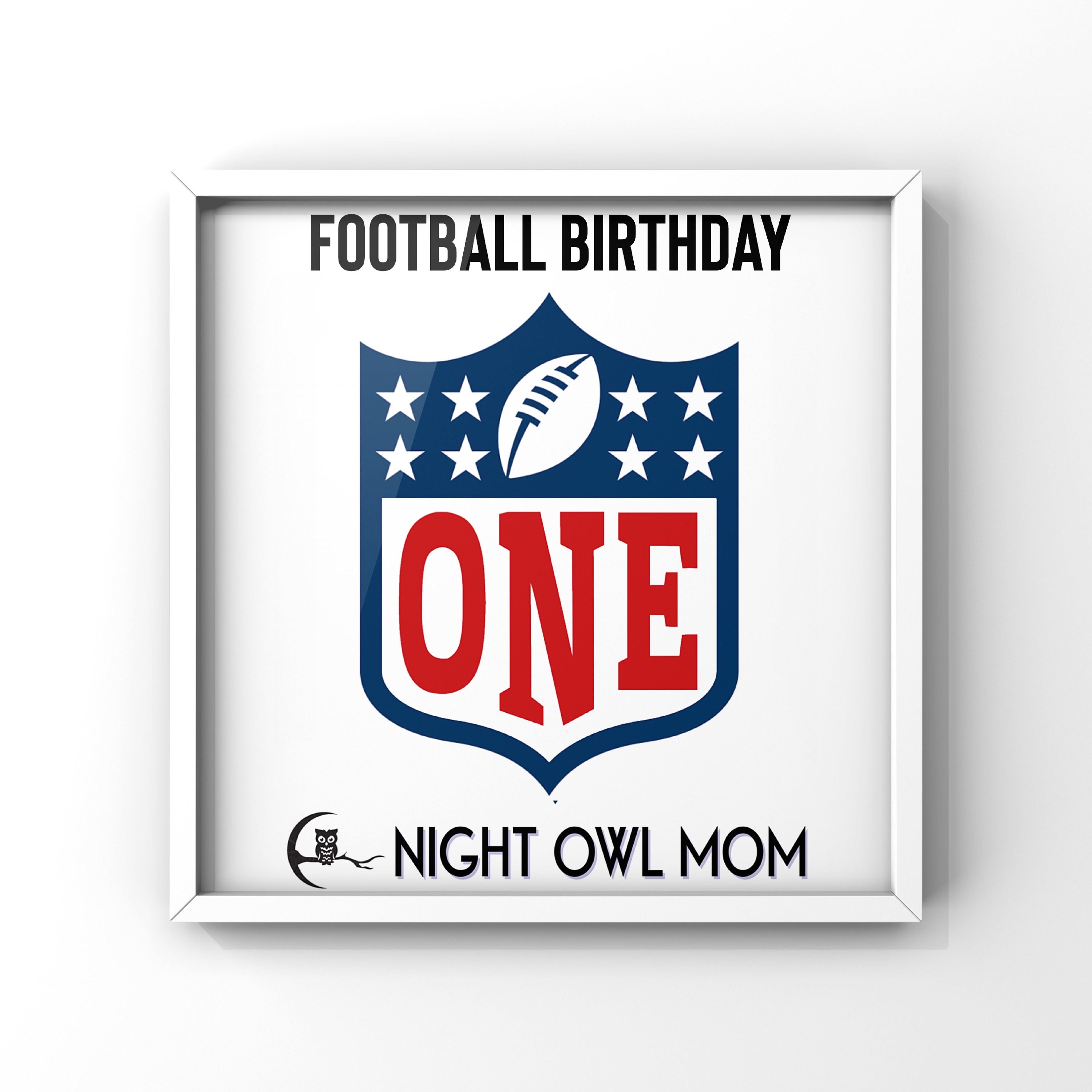 Football First Birthday PNG File Bundle One Mom Dad - Etsy