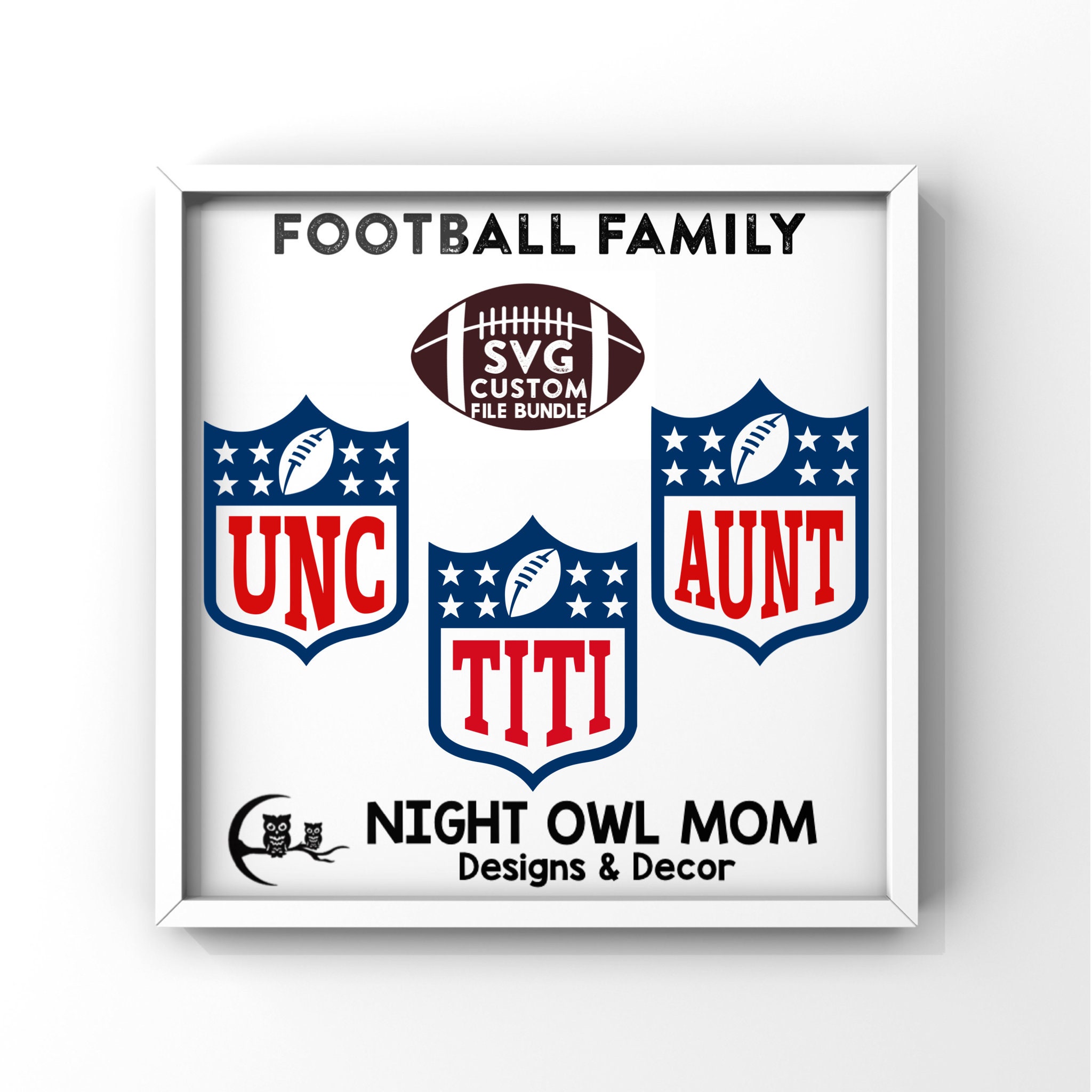 Football First Birthday SVG Bundle Unc, Titi, Aunt - Etsy