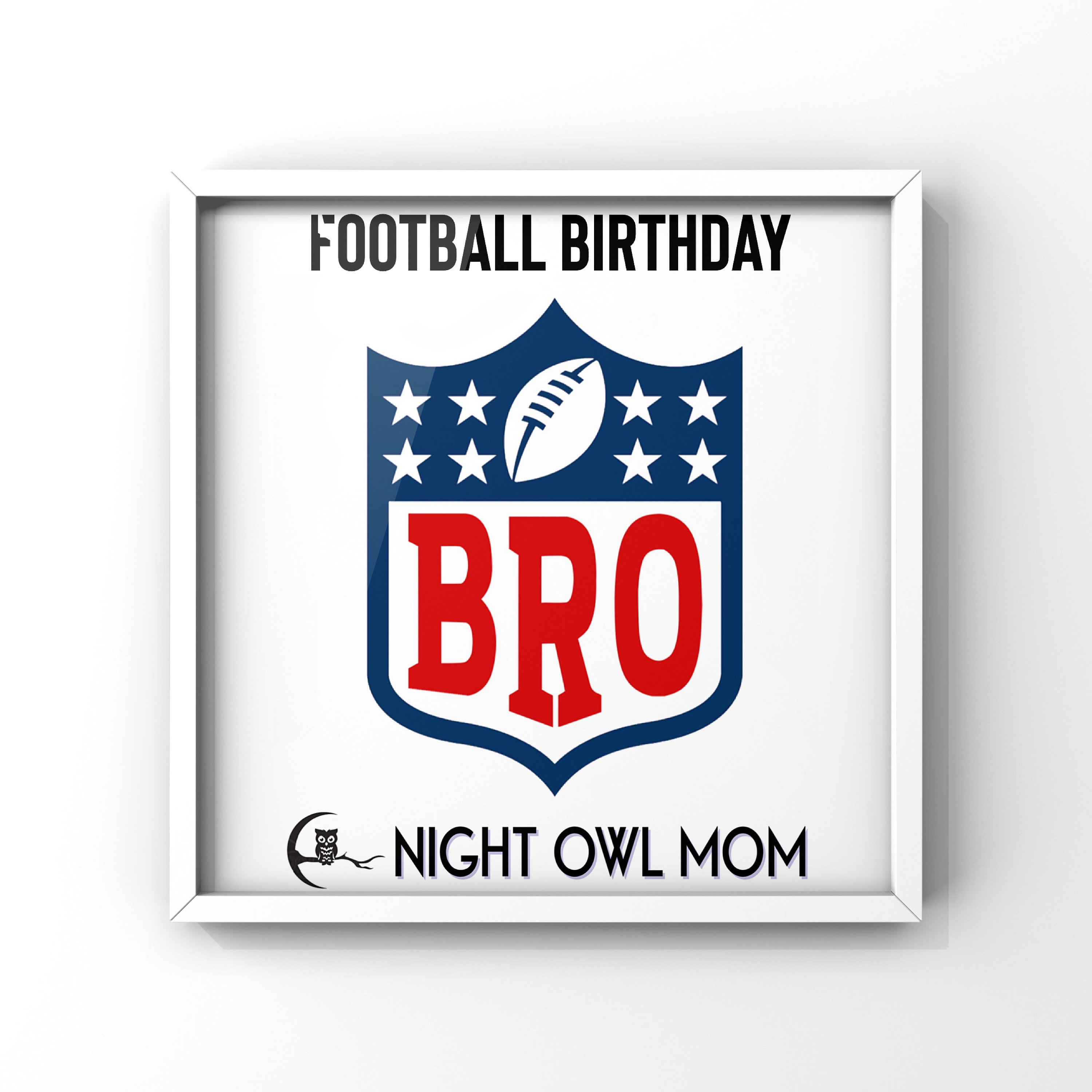 Football Seventh 7th Birthday SVG Bundle SEVEN Mom Dad Sis Bro | Etsy