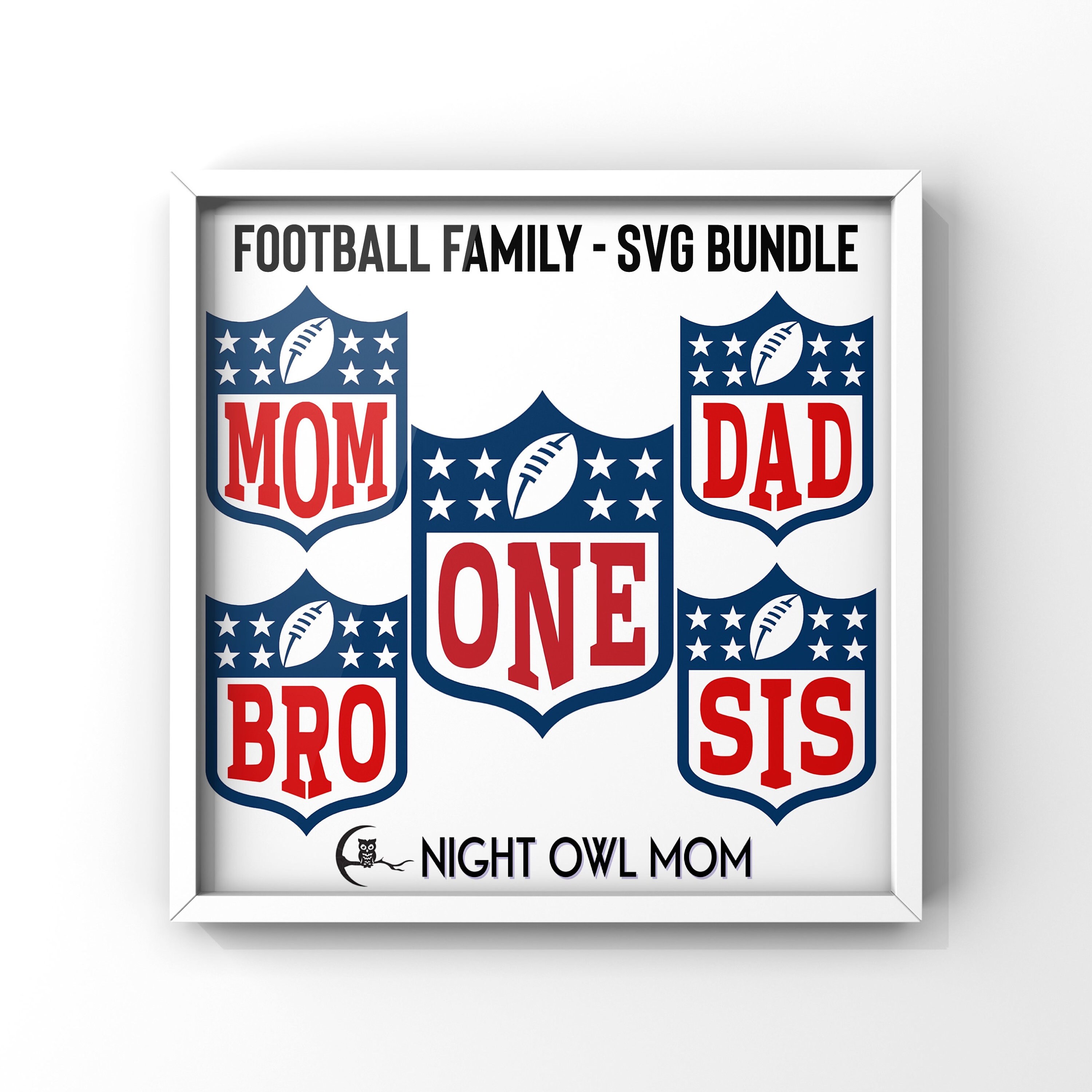 Football First Birthday SVG Bundle One Mom Dad Sis Bro | Etsy