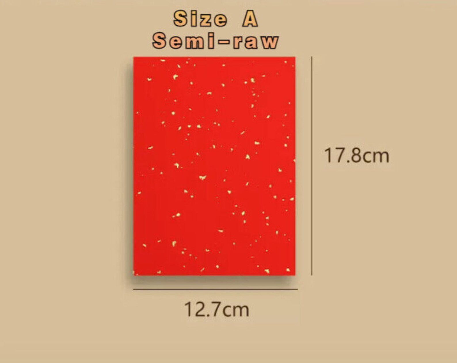 Chinese Red Semi-raw Rice Paper Cardboard for Chinese Calligraphy,10 ...