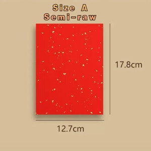 Chinese Red Semi-raw Rice Paper Cardboard for Chinese Calligraphy,10 ...