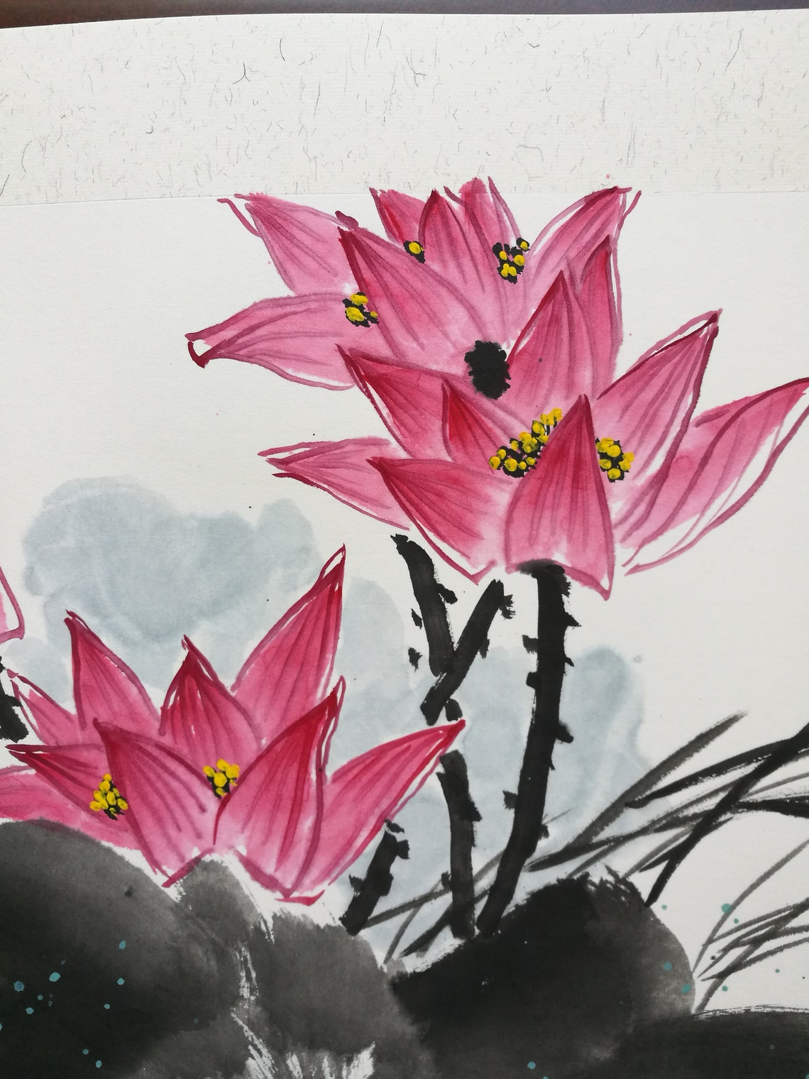 Handpainted Chinese Paintinglotus Painting Water Lily Etsy handpainted-chinese-paintinglotus-painting-water-lily-etsy