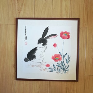 Handpainted Chinese Paintingoriginal Rabbit Painting Little - Etsy Canada