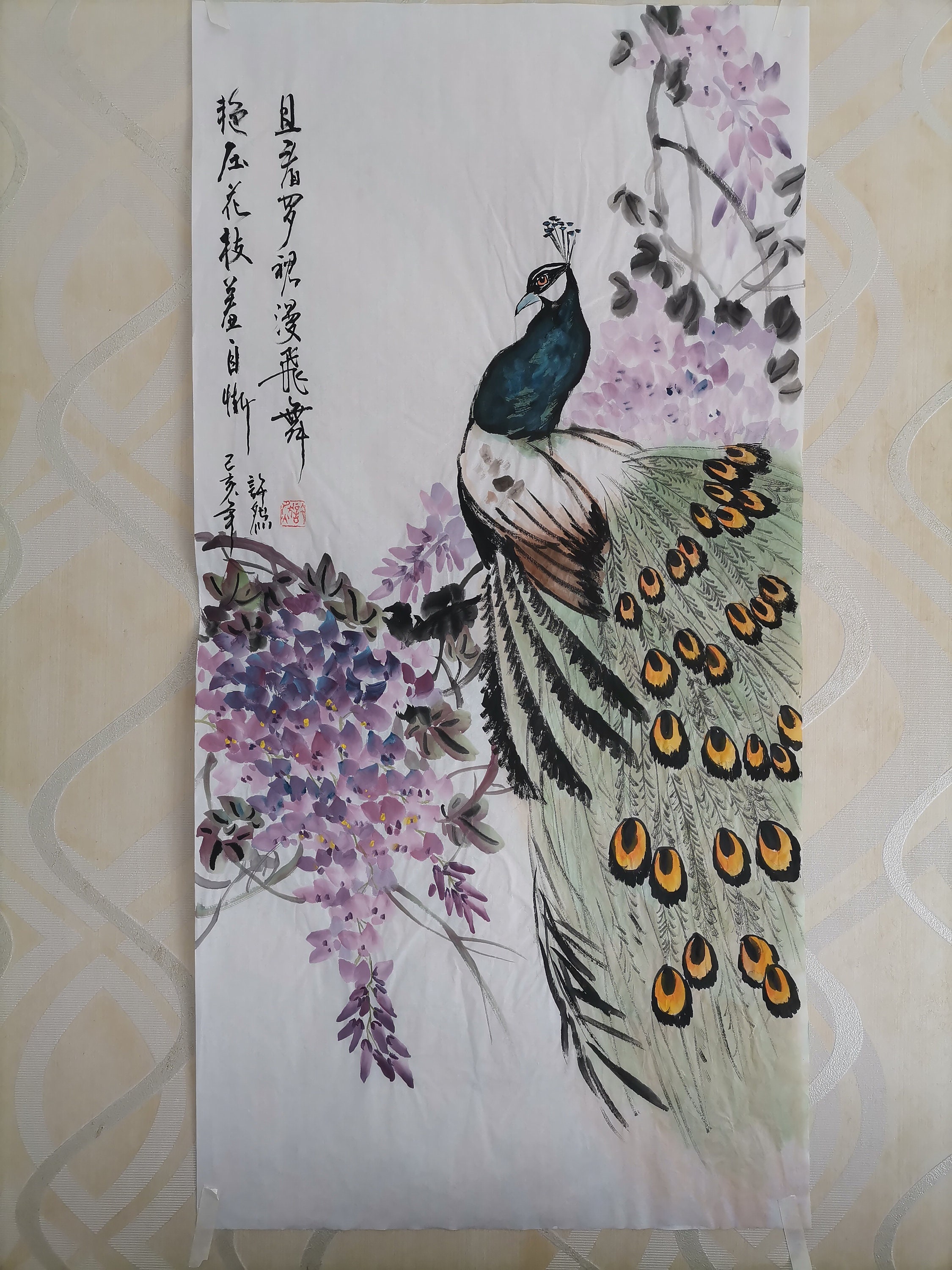 Chinese Peacock Illustration