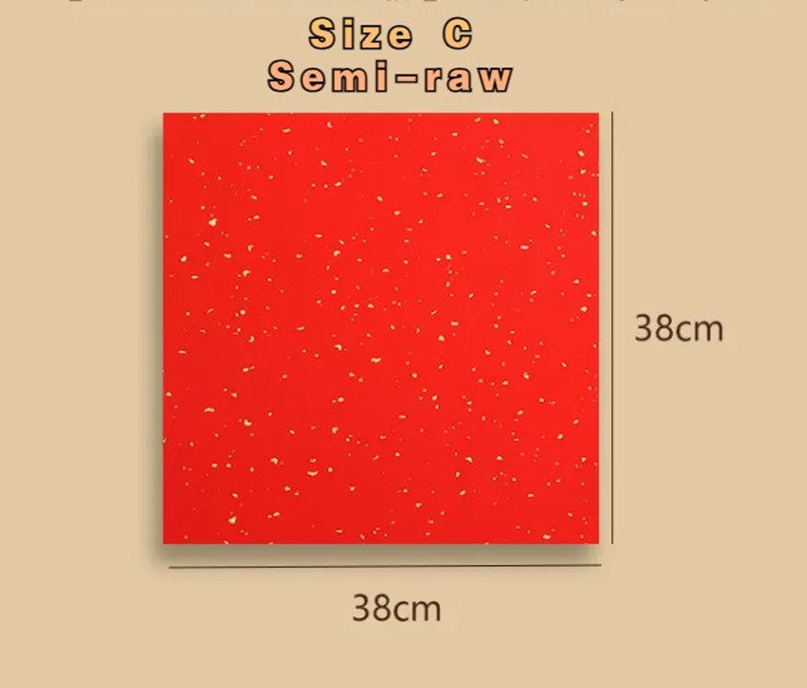 Chinese Red Semi-raw Rice Paper Cardboard for Chinese Calligraphy,10 ...