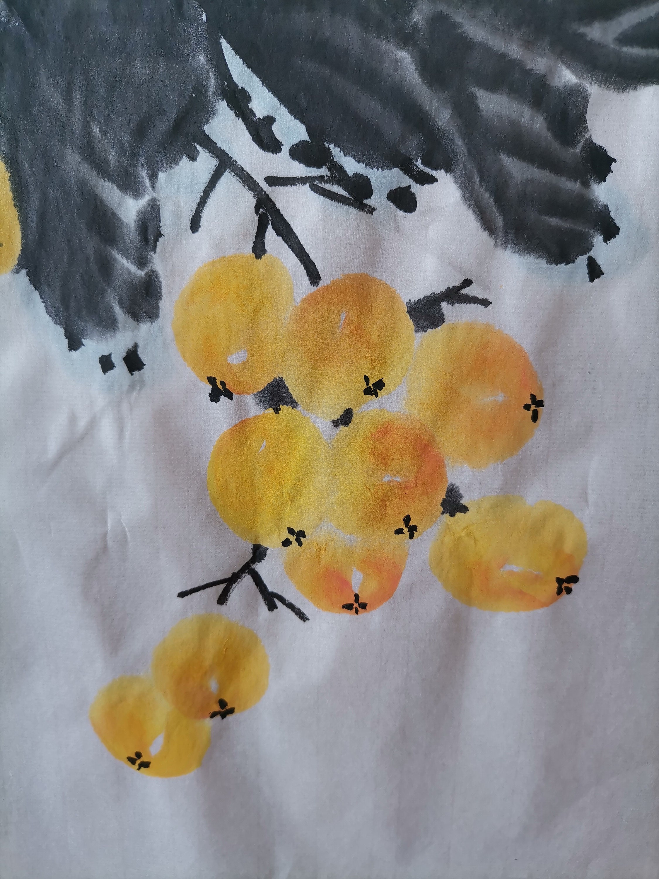 Handpainted Loquat Painting Original Chinese painting Loquat | Etsy