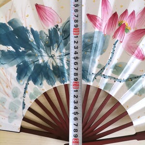 Original Handpainted Traditonal Chinese Folding Hand Fan--lotus, Water ...