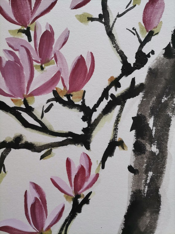 Magnolia Chinese Painting