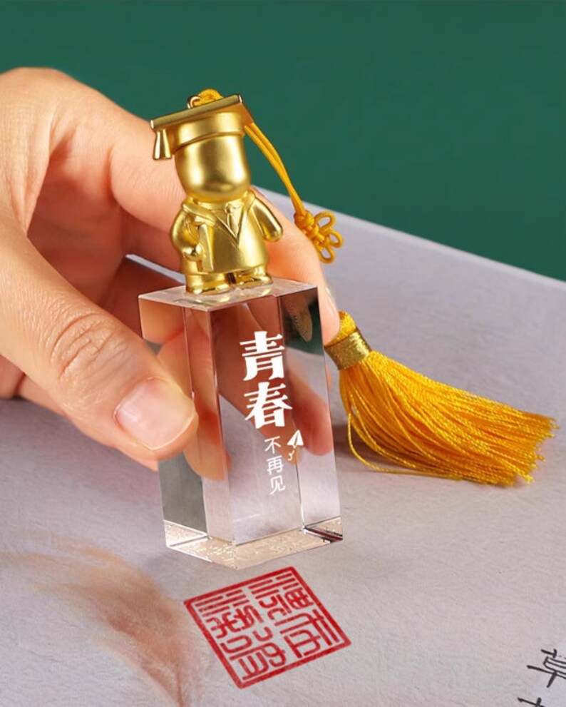 Custom Graduation Season Crystal Name Seal Stamp Personalized Grad Gift ...