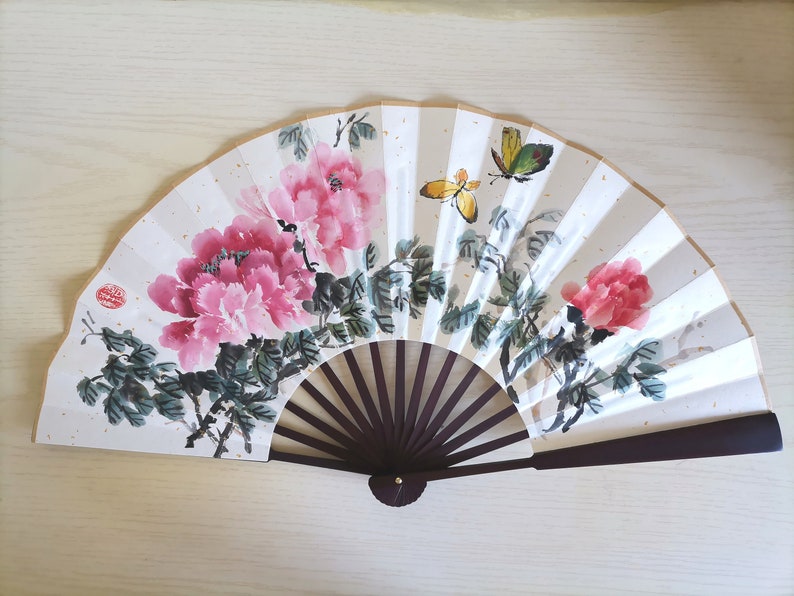 Original Handpainted Traditonal Chinese Folding Hand Fan,asian Art ...