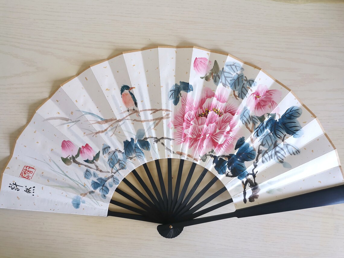 Original Handpainted Traditonal Chinese Folding Hand Fan,asian ...