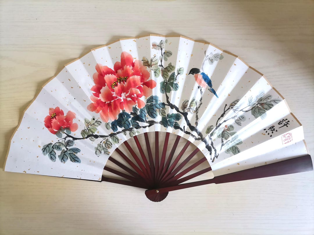 Original Handpainted Traditonal Chinese Folding Hand Fan,asian Art ...