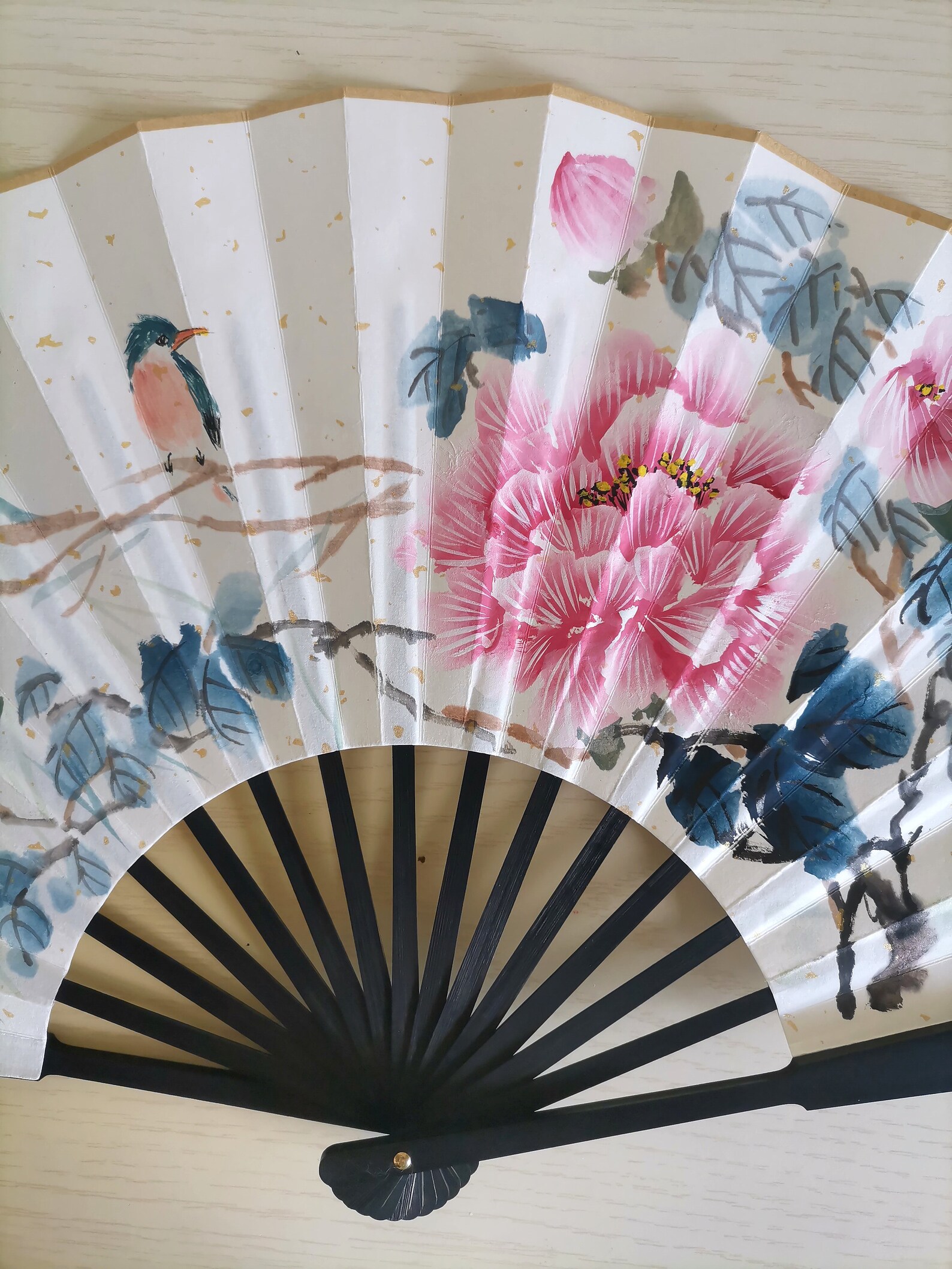 Original Handpainted Traditonal Chinese Folding Hand Fan,asian ...