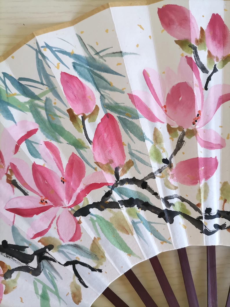 Original Handpainted Traditonal Chinese Folding Hand Fan,asian Art ...