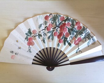 Original Handpainted Traditonal Chinese Folding Hand Fanlotus, Water ...