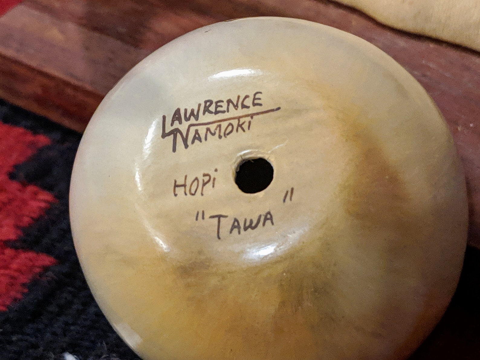 Hopi Hand Coiled Native Clay, Hand Carved, Hand Painted "tawa" Seed Pot ...