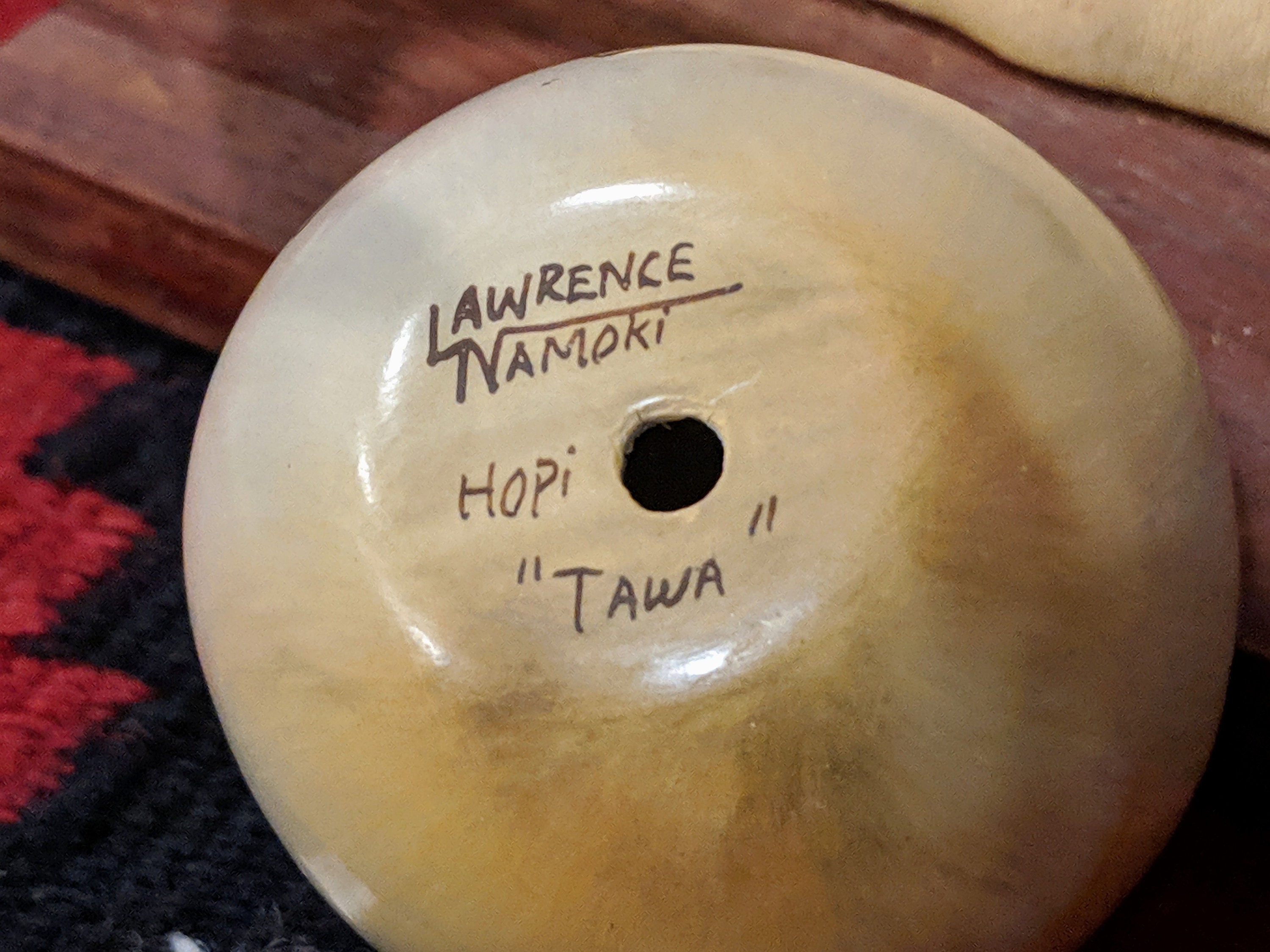 Hopi Hand Coiled Native Clay, Hand Carved, Hand Painted "tawa" Seed Pot ...