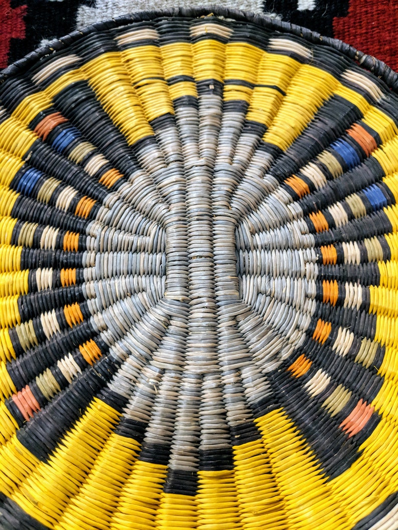 Vintage Hopi Butterfly Plaque Native American Wicker Basket - Etsy