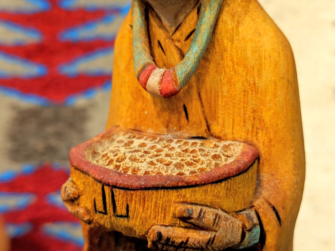 Very Rare Hand Carved Old Style hano Mana Kachina by Famed Hopi Carver ...