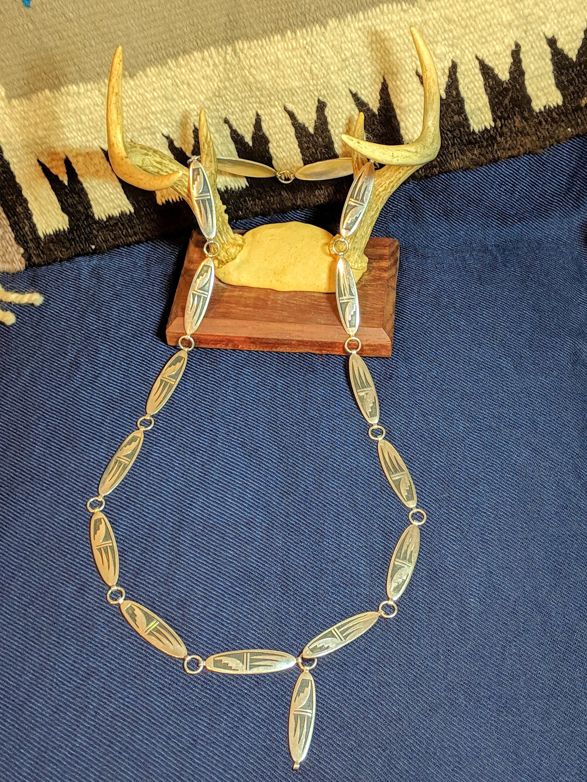 RARE Sterling Silver Overlay Bear Claw Design 40 Inch Link (16 - 2 Inch ...